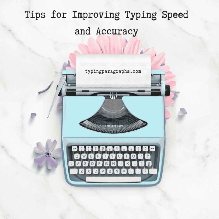 Typing practice paragraphs improve your speed and accuracy